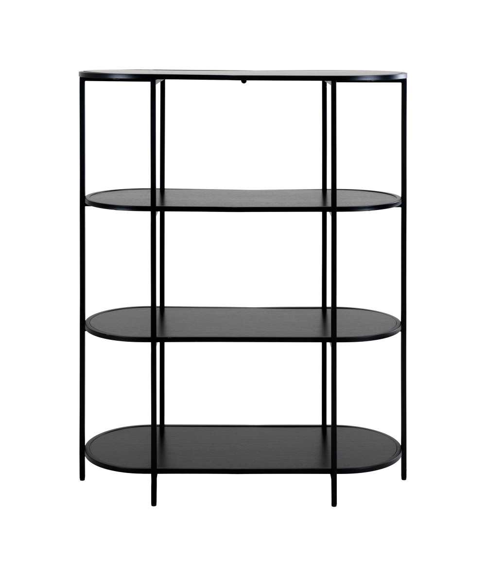 Vita oval reol i sort