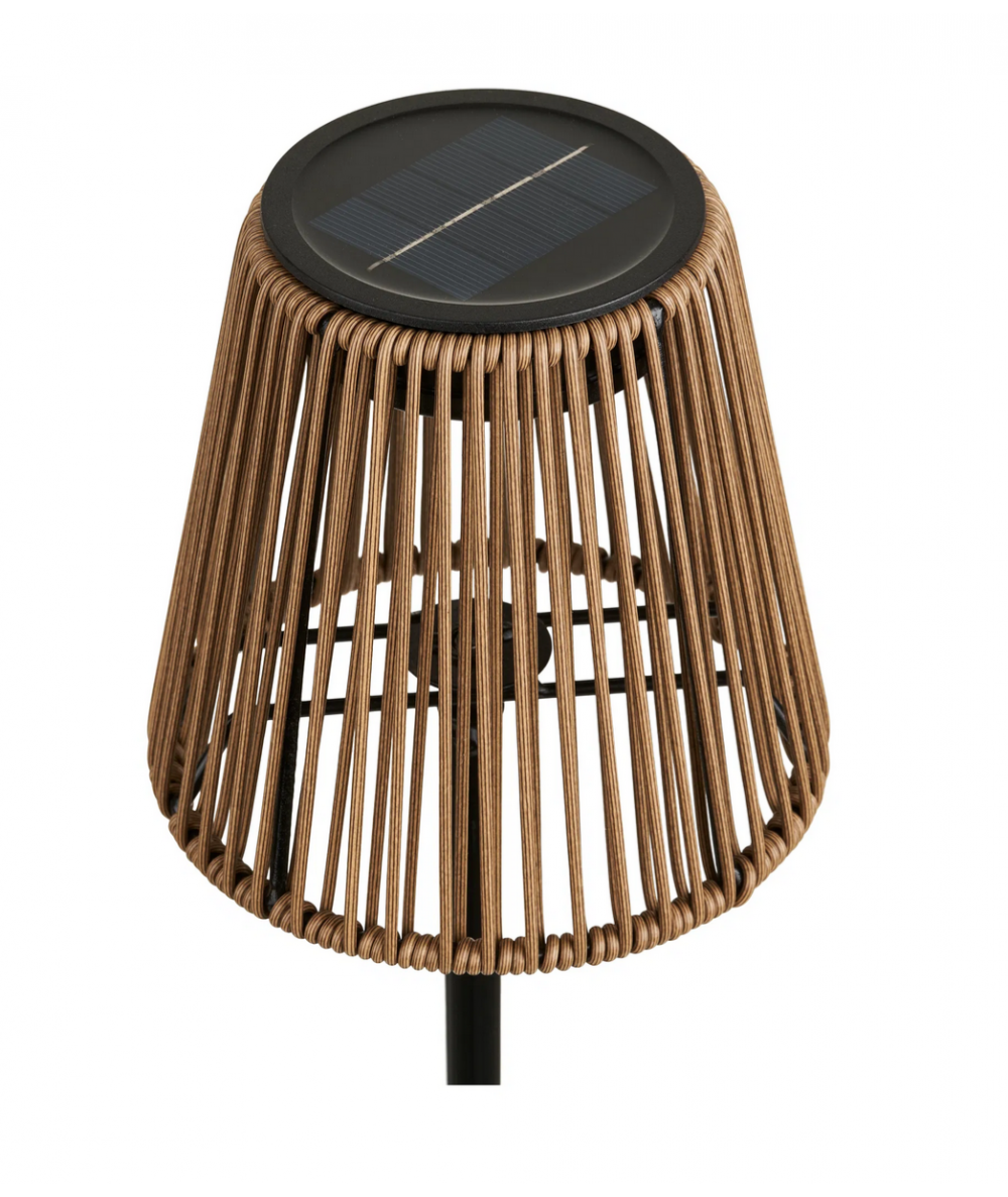 Salford lampe – solcelle bordlampe i polyrattan til uderum. Hos bogk.dk